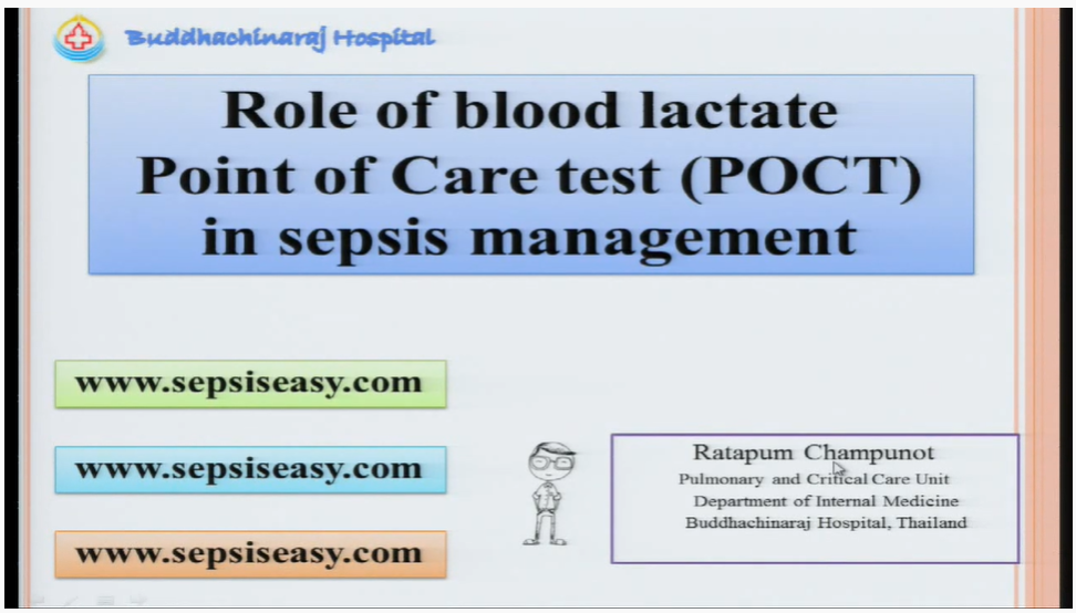 Understanding Lactate In Sepsis Using It To Our Advantage