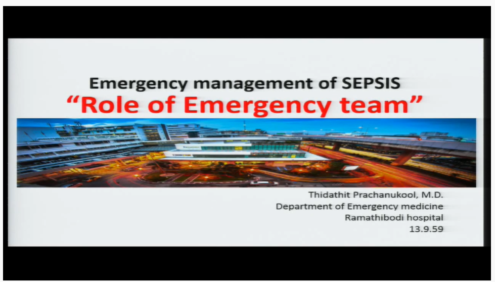 Emergency management of sepsis “Role of Emergency Team” – SEPSiSEASY